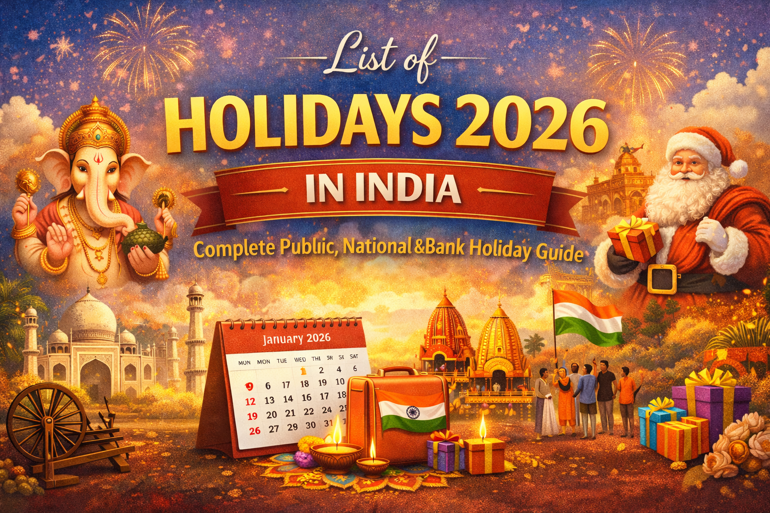 List of Holidays 2026 in India: Complete Public and National Holiday G ...