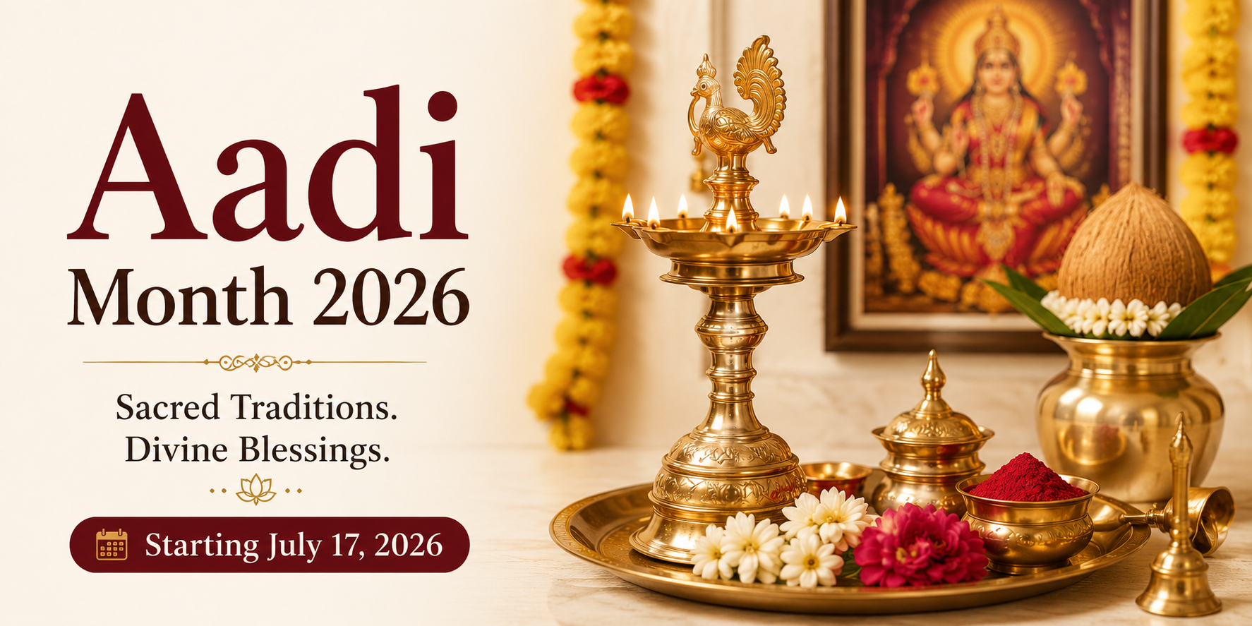 Aadi Month 2026: Importance of Aadi moth and om Sakthi amman – Pujalane