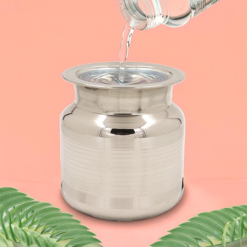 Buy Stainless Steel Kalash Water Pot - 650ml Capacity – Pujalane