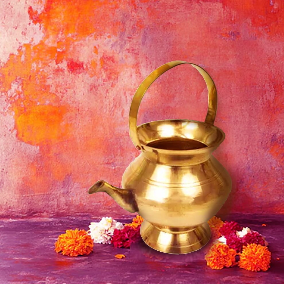 Buy Brass Kamandal - Sacred Ritual Accessory – Pujalane