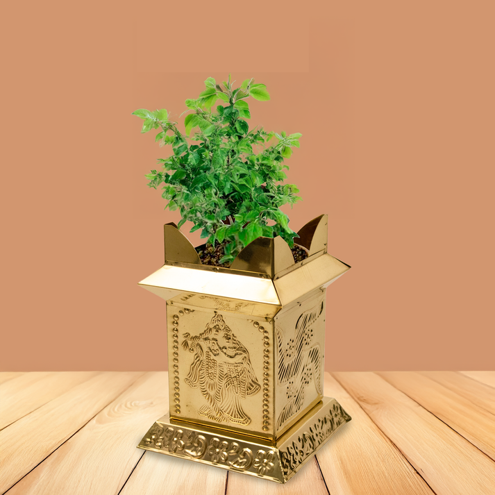 Buy Brass Tulasi Peetam Stand - Sacred Worship Item – Pujalane