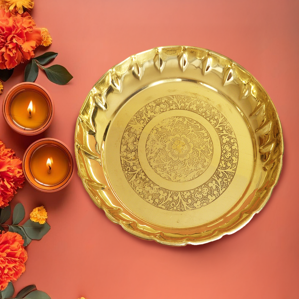 Brass Mahadev Thali (Pital Shiva Puja Thali / Bholenath Plate) – Pujalane